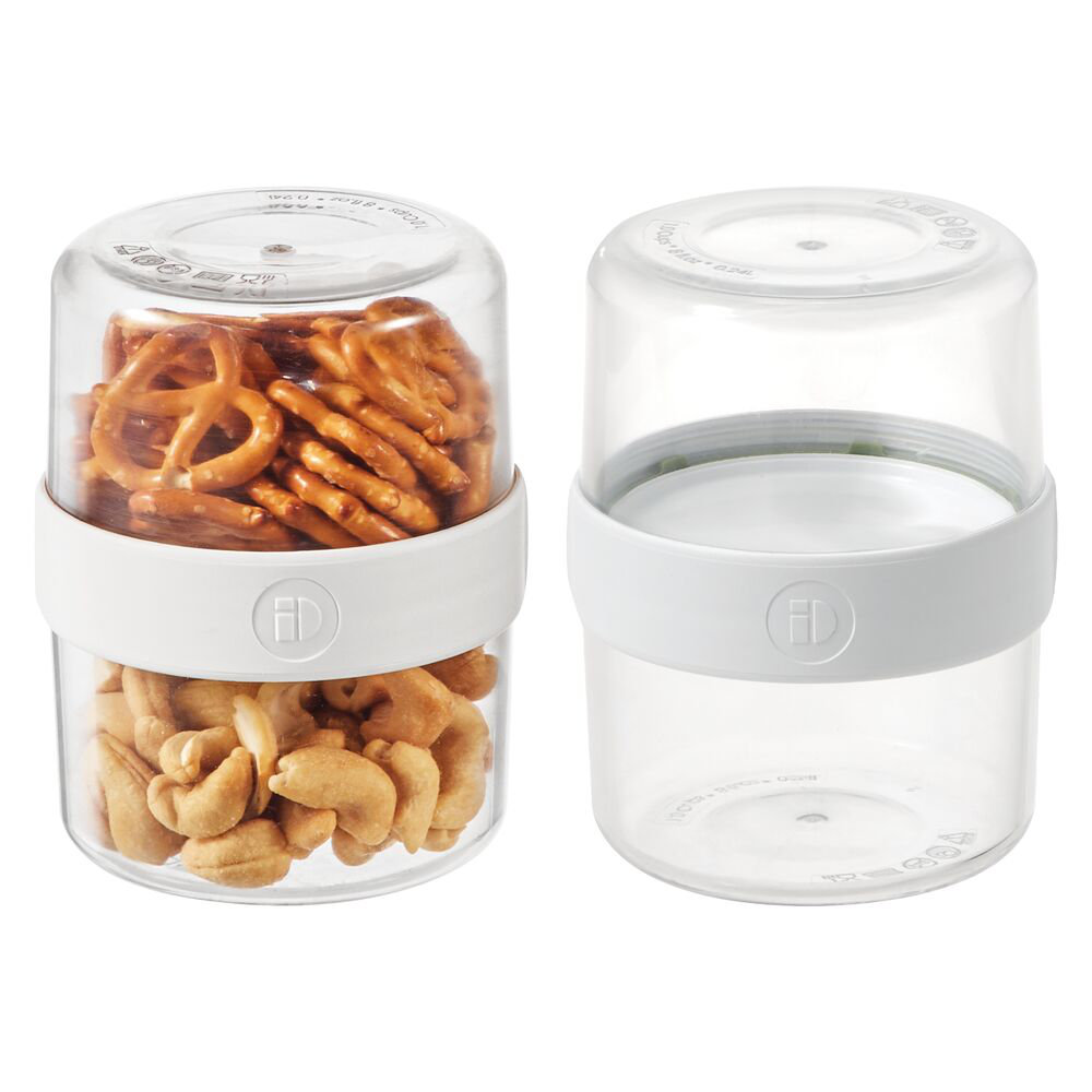 iDesign Medium Stack 'n Snack Food Containers - Stackable Snack ...