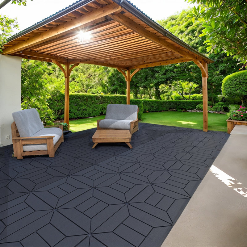 Best Robe Ever 12" Interlocking Patio Deck Tiles, Easy DIY Floor Tiles ...