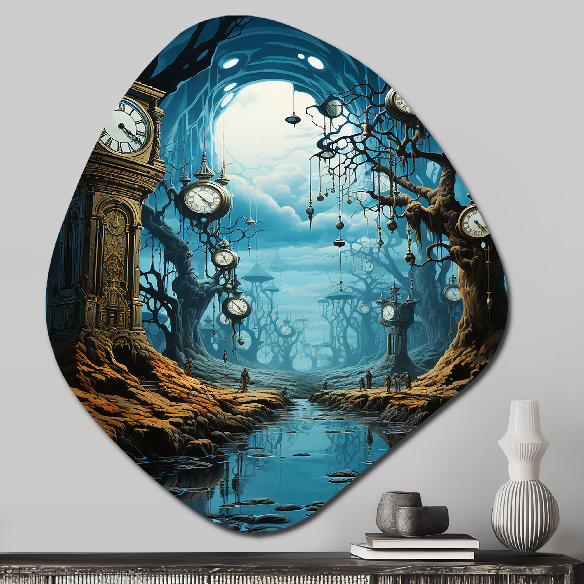 Design Art Surrealism Melting Clocks Surreal - Surrealism Asymmetrical ...