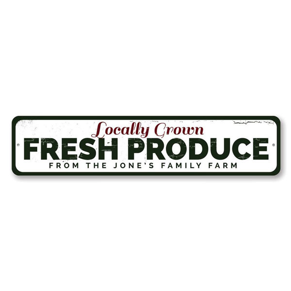 Lizton Sign Shop, Inc Locally Grown Fresh Produce Custom Aluminum Sign ...