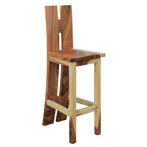 Foundry Select Ridenour Solid Wood 31'' Bar Stool | Wayfair