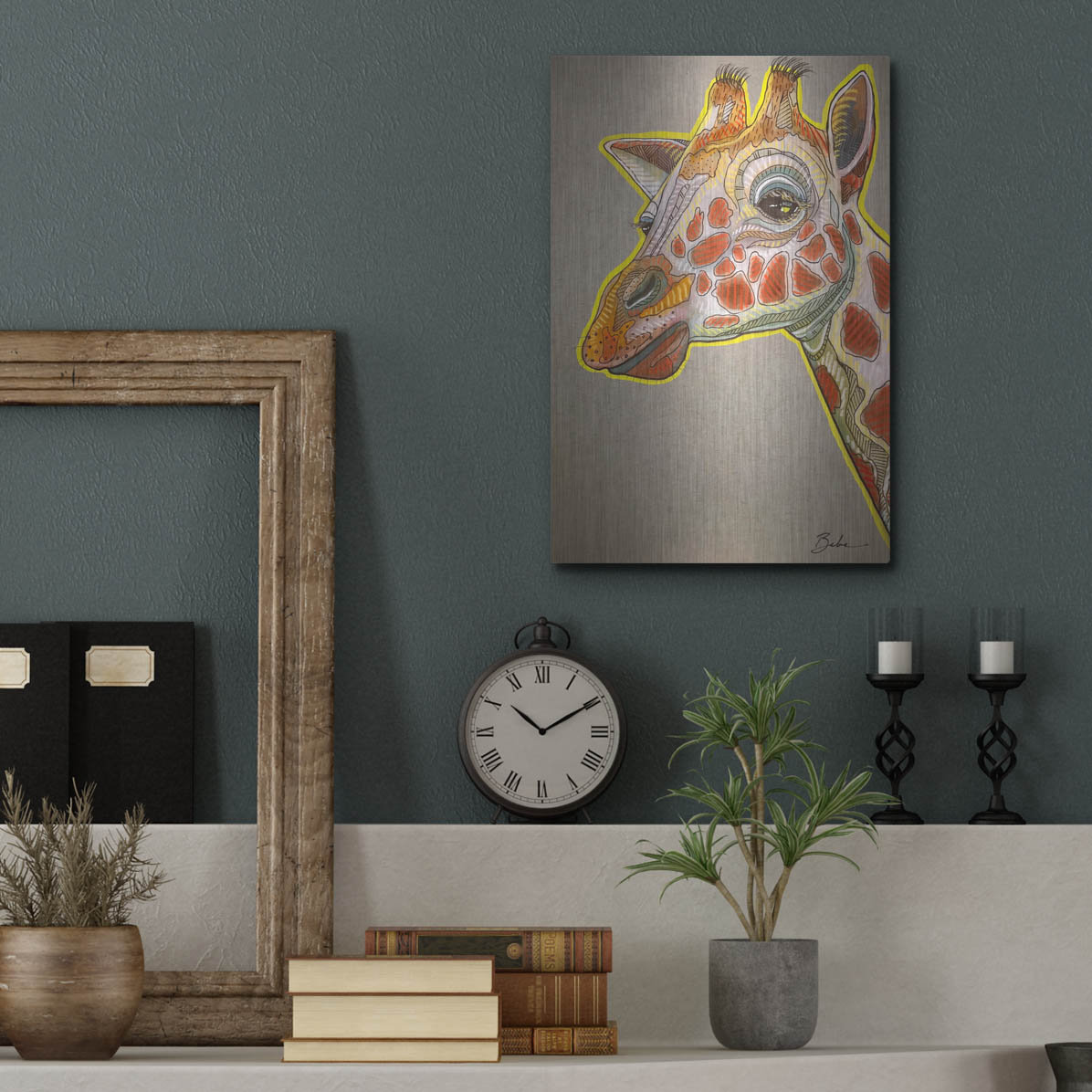 Bungalow Rose 'Chill Giraffe' by Bebe Keith Metal Wall Art | Wayfair