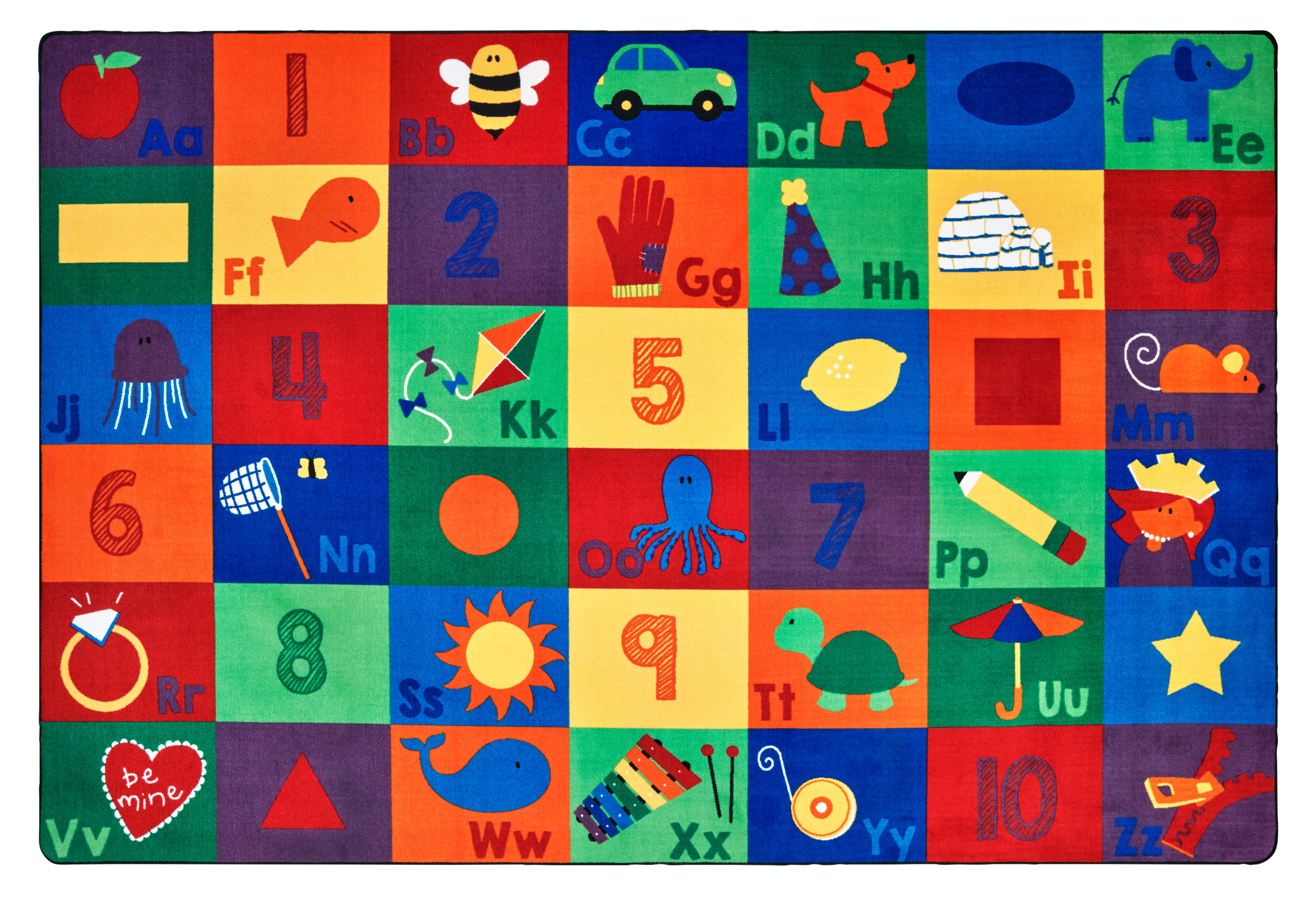 Carpets for Kids Sequential Seating Classroom Geometric Area Rug ...