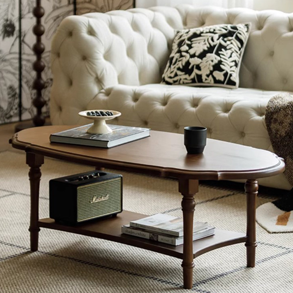 jessica Medieval Shaped Coffee Table Solid Wood Coffee Table | Wayfair