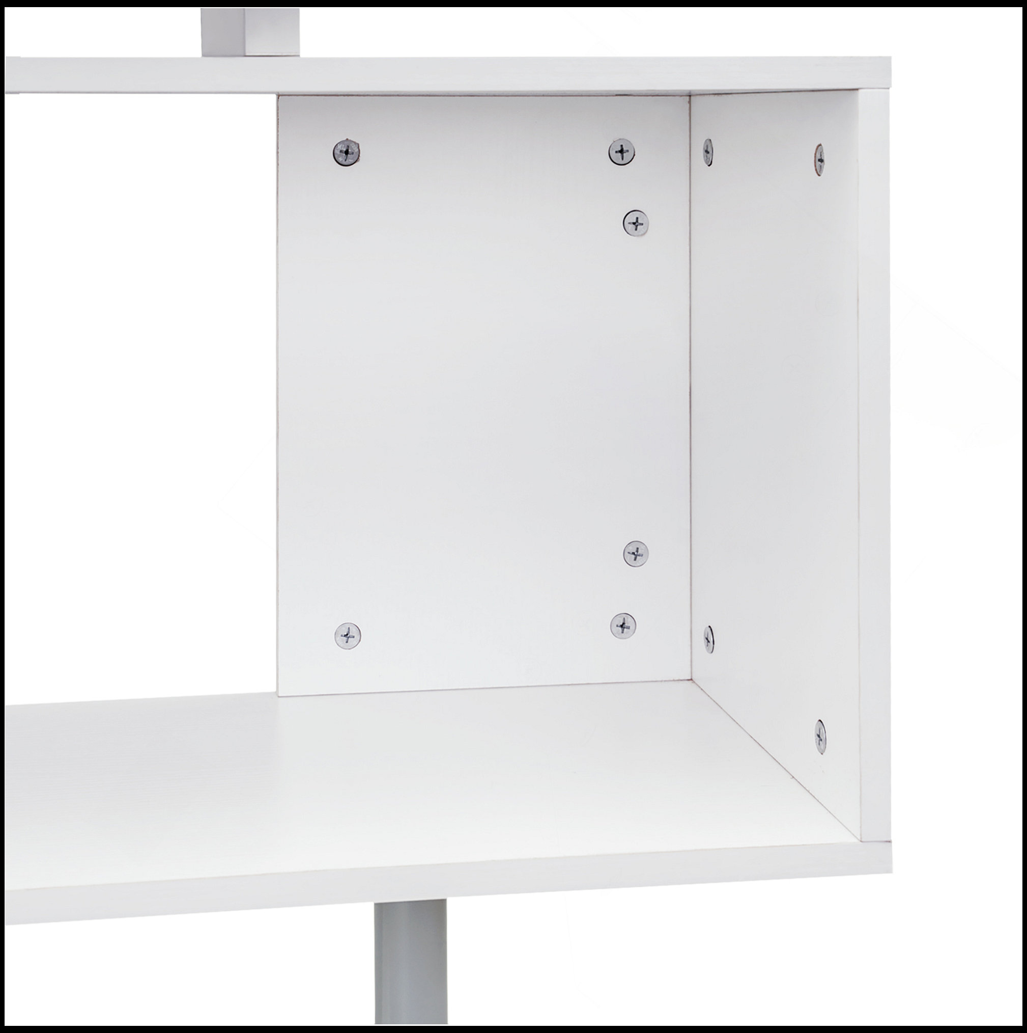 Latitude Run® 55" 360° Rotating Corner Computer Desk Modern L-Shaped ...