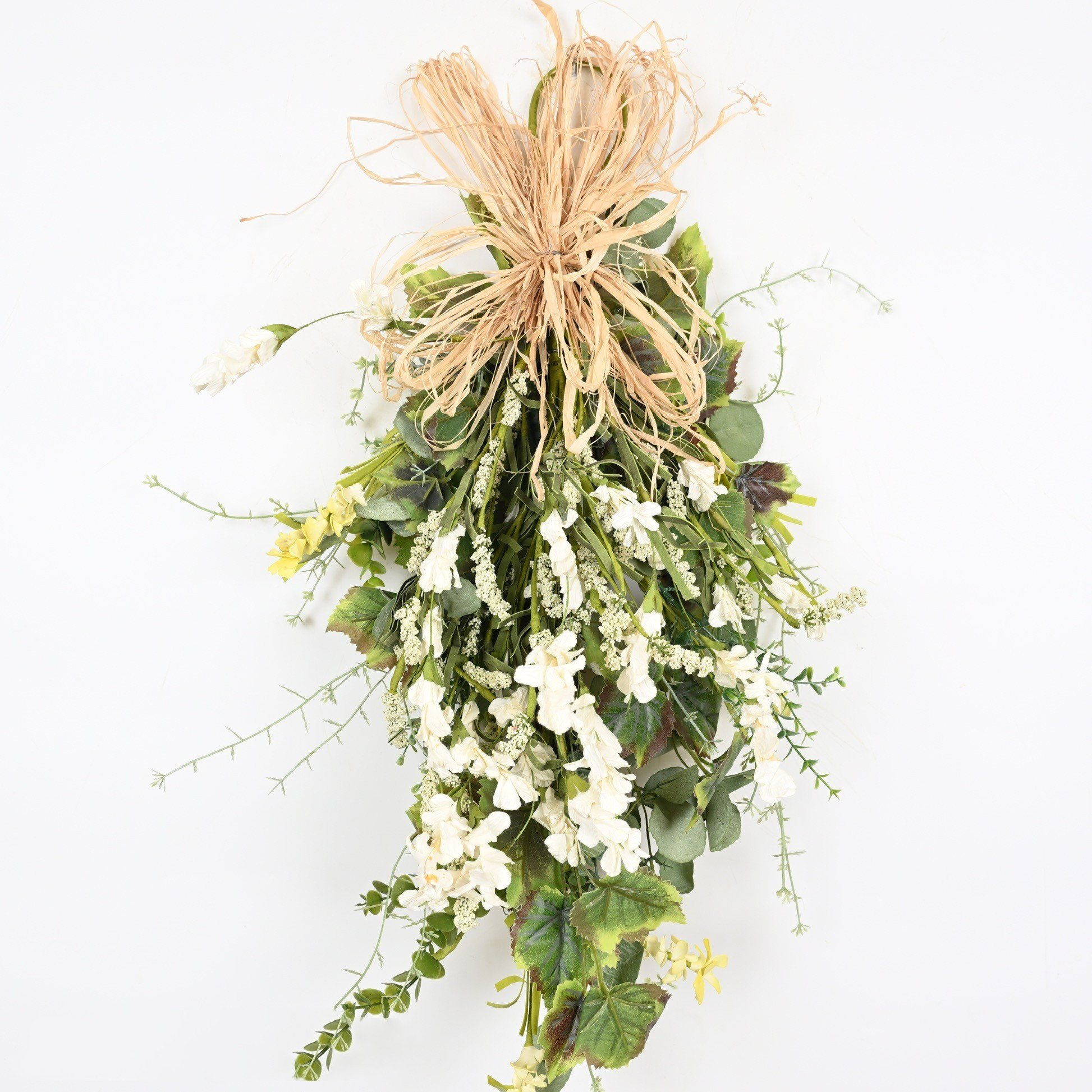 Primrue 24" Artificial Farmhouse Spring Summer Wildflower Floral Swag ...