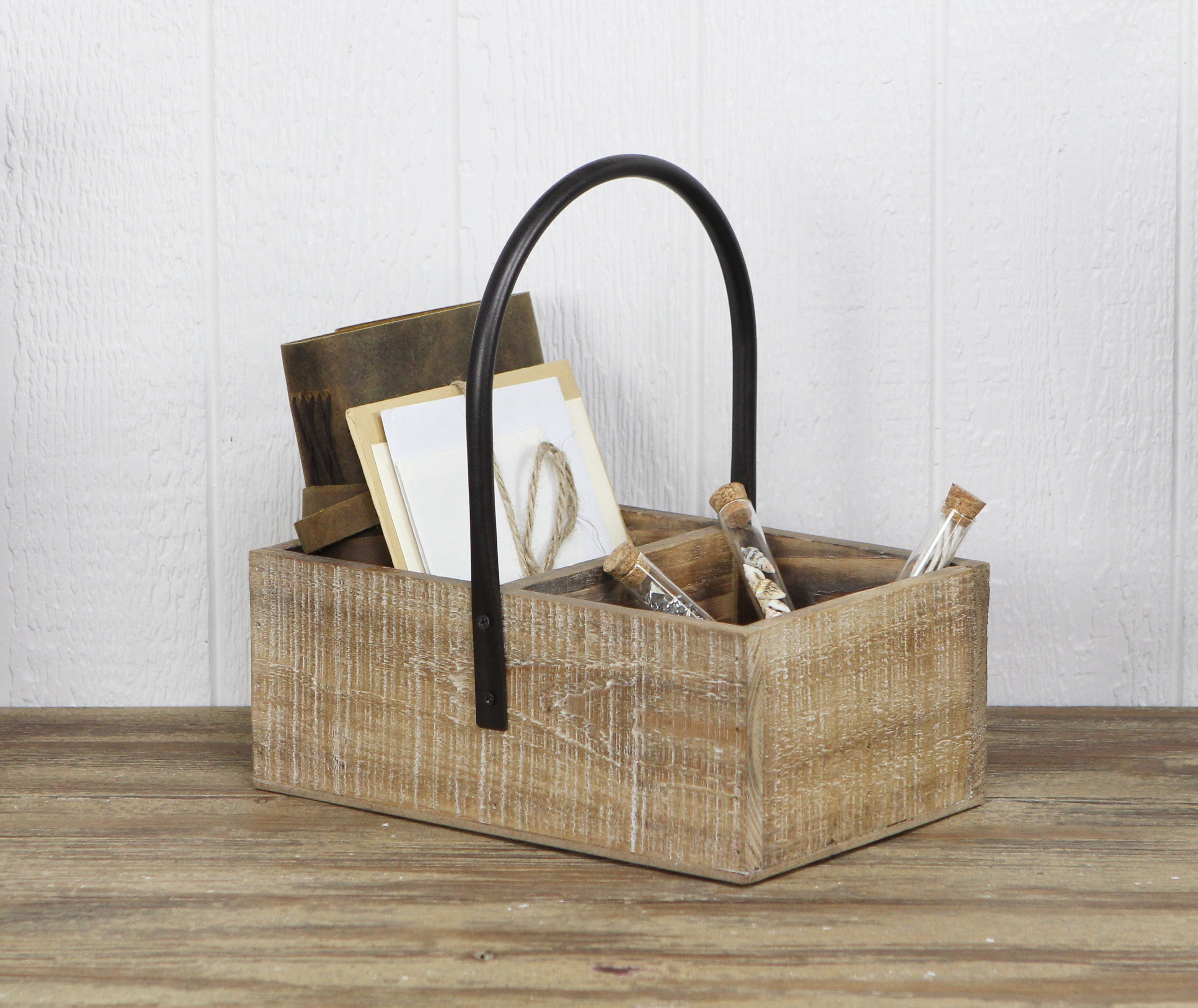 Gracie Oaks Solid Wood Bucket & Reviews | Wayfair