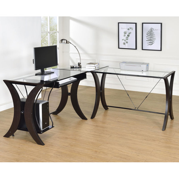 Glass L-Shaped Desks You'll Love