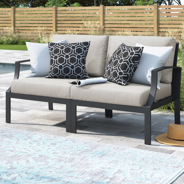 Lark Manor Analyssia 60'' Metal Outdoor Loveseat & Reviews | Wayfair