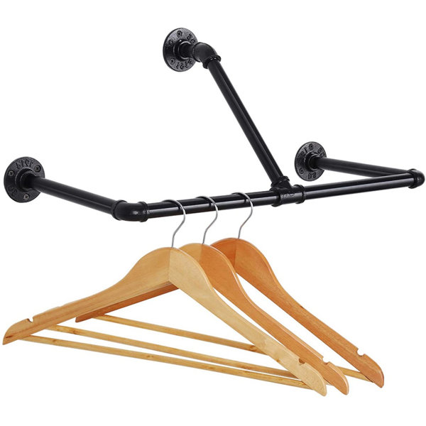 Williston Forge Fromm 22'' Metal Wall Mounted Clothes Rack & Reviews ...