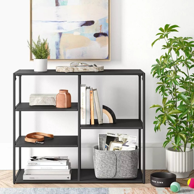 Latitude Run® 30" Glasgow Horizontal Bookshelf Black - Threshold | Wayfair