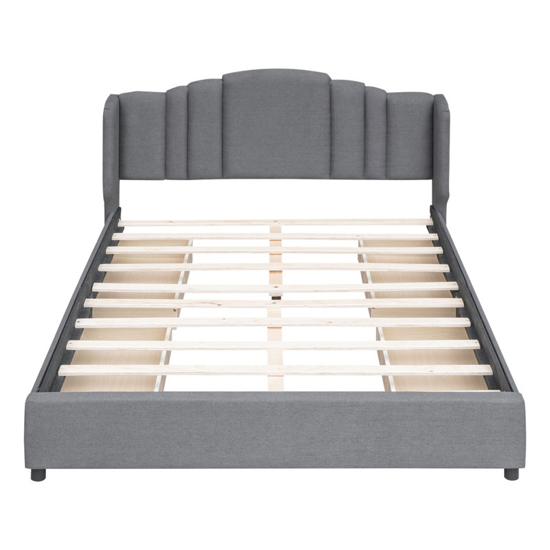 Lark Manor™ Camica Upholstered Wingback Storage Bed | Wayfair