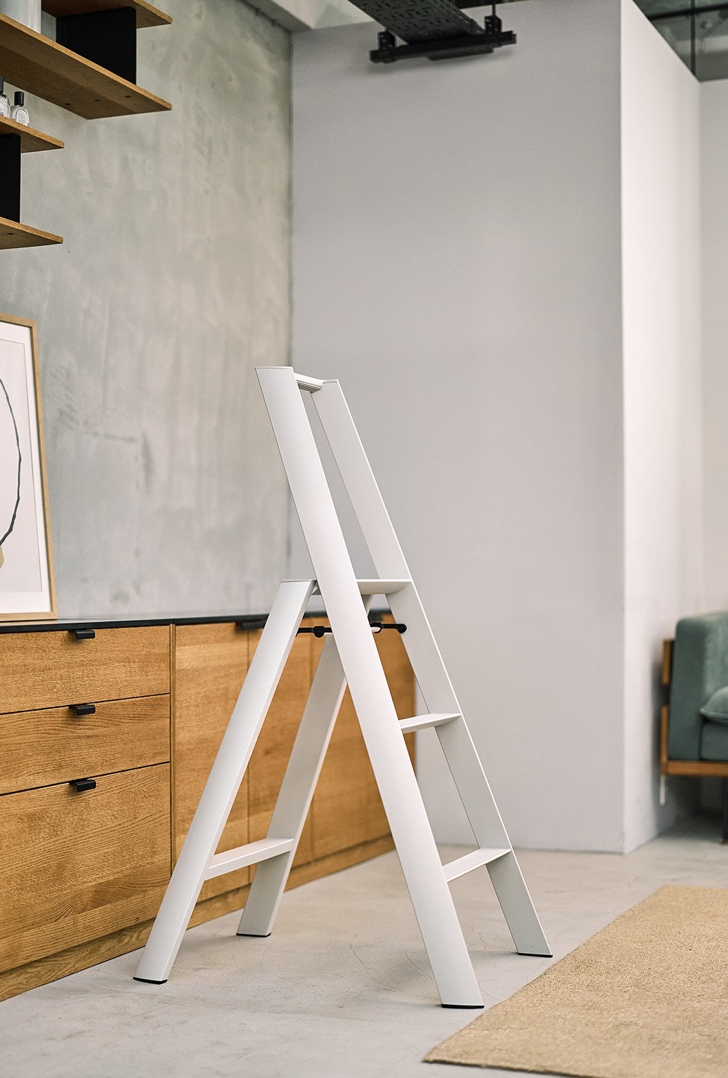 lucano 3 - Step Aluminum Lightweight Folding Ladder Step Stool ...