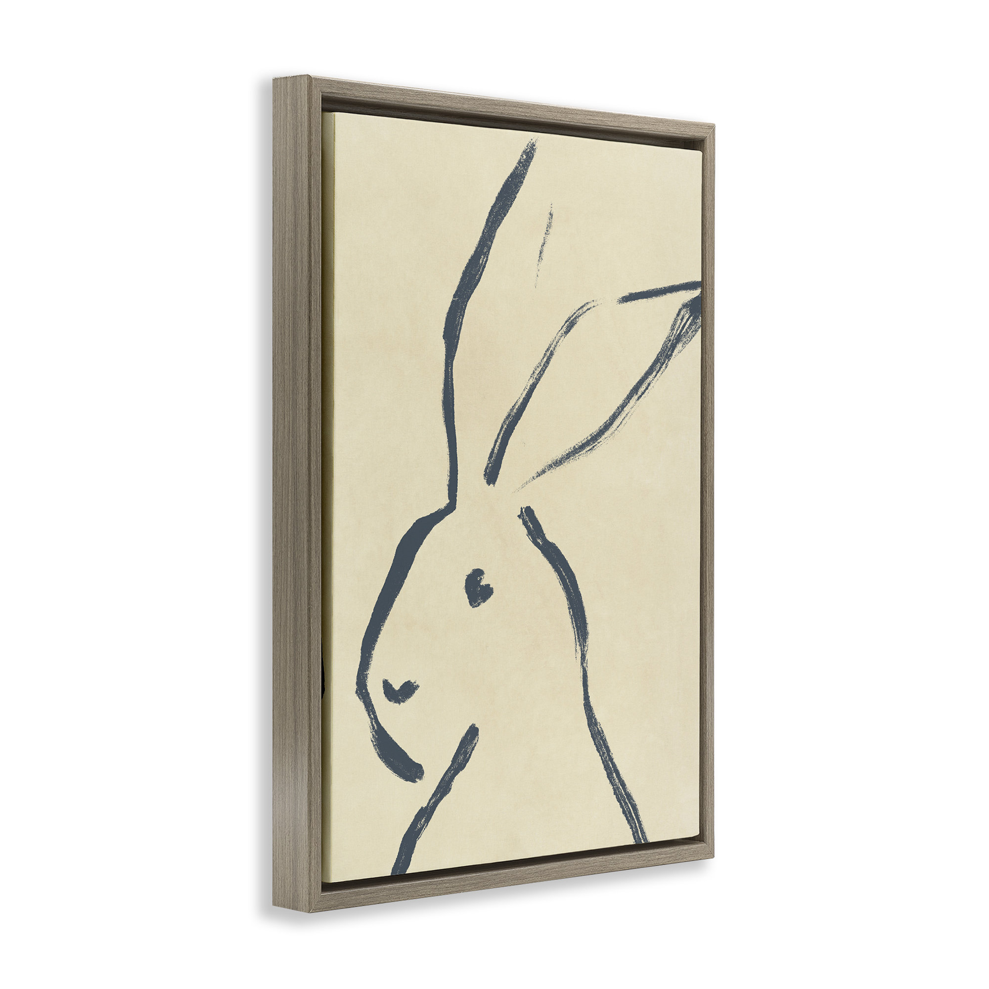 August Grove® Minimal Brushed Rabbit Canvas Wall Art by June Erica Vess ...