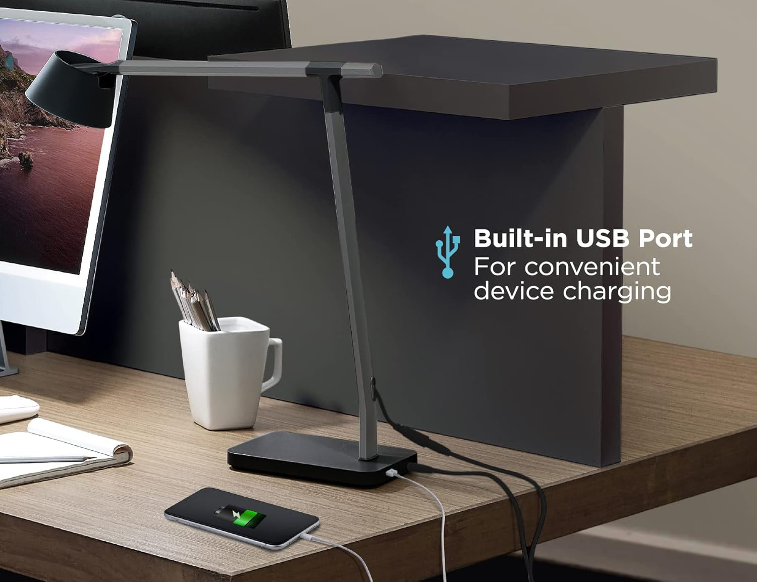 Hokku Designs Alexa-Compatible Smart Desk Lamp With Auto-Circadian Mode ...
