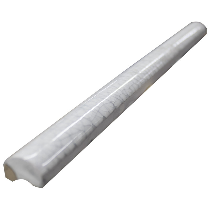 Bond Tile Mackay 11.81" x 0.59" Polished Crackle Ceramic Chair Rail ...
