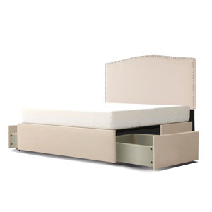 Republic Design House Upholstered Low Profile Storage Platform Bed ...
