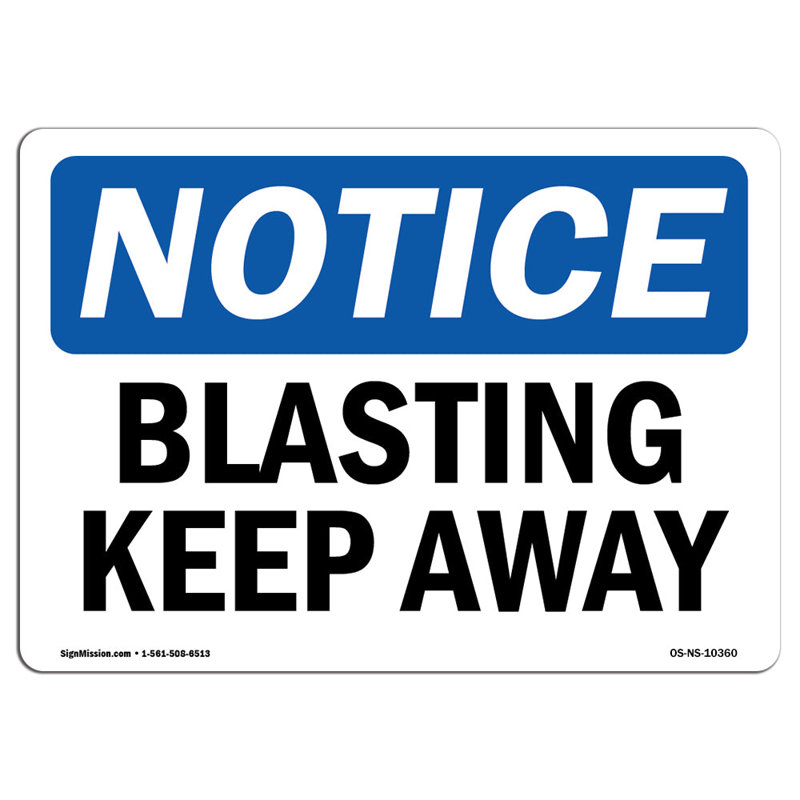 SignMission Blasting Keep Away Sign | Wayfair