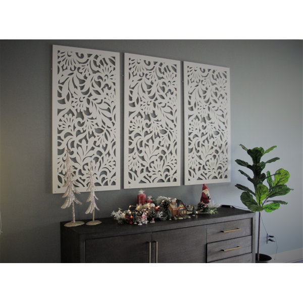 VIMA (Avines) Decorative Wall Panel - 48"L x 24"W, White Color PVC ...