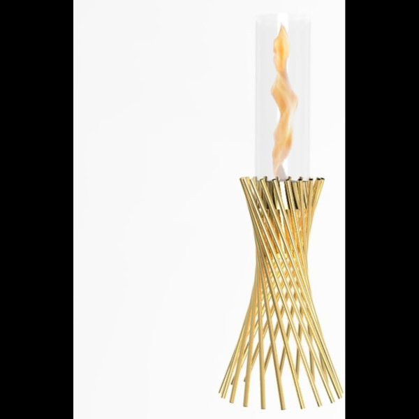 Invenitiah Tabletop Geometric Fire Pit, Ethanol Fireplace, Indoor ...