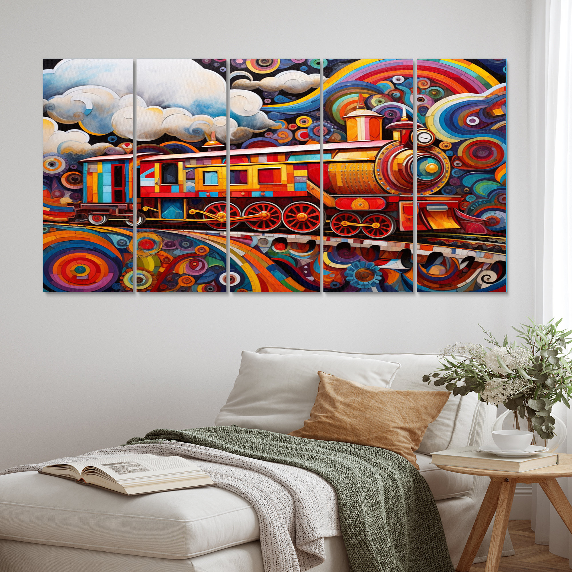 Red Barrel Studio® Abstract Train Whimsical Journey III On Canvas 5 ...