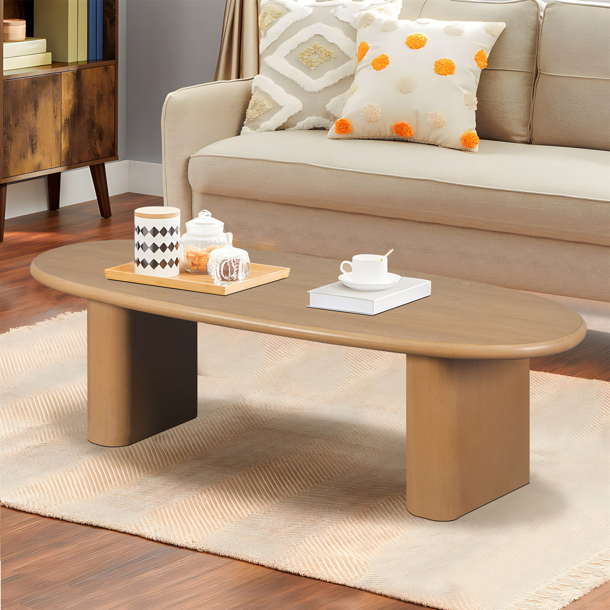 Ebern Designs 51'' Tapered Tabletop Coffee Table | Wayfair