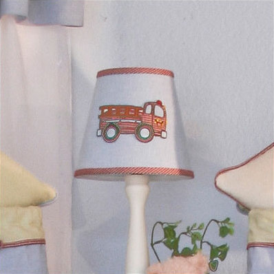 Brandee Danielle Fire Engine 7" H Cotton Empire Lamp Shade ( Clip On ...