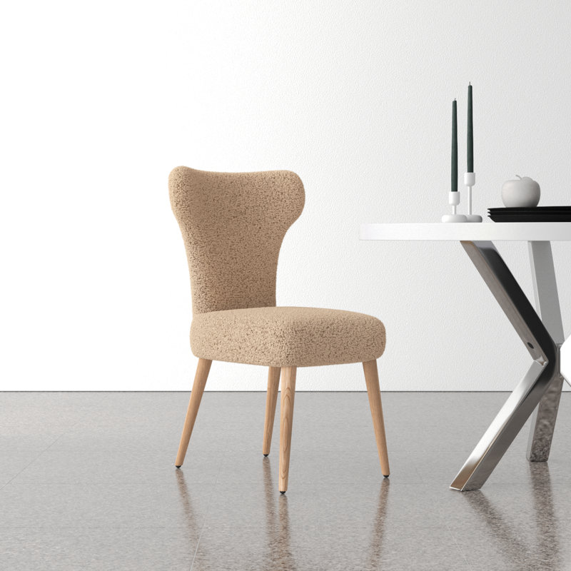 AllModern Acala Shearling Dining Chair & Reviews | Wayfair