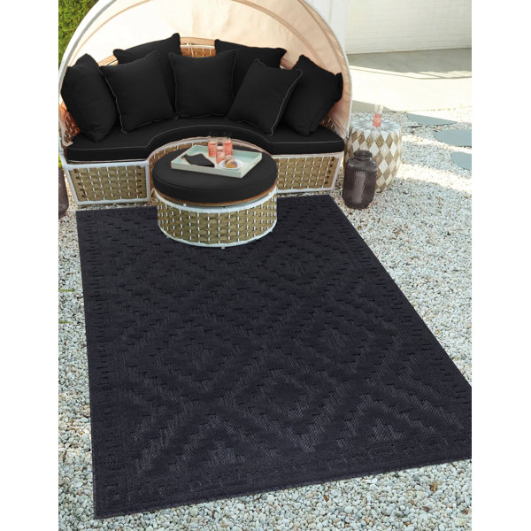 Natur Pur Brussels Power Loomed Black Rug | Wayfair.co.uk