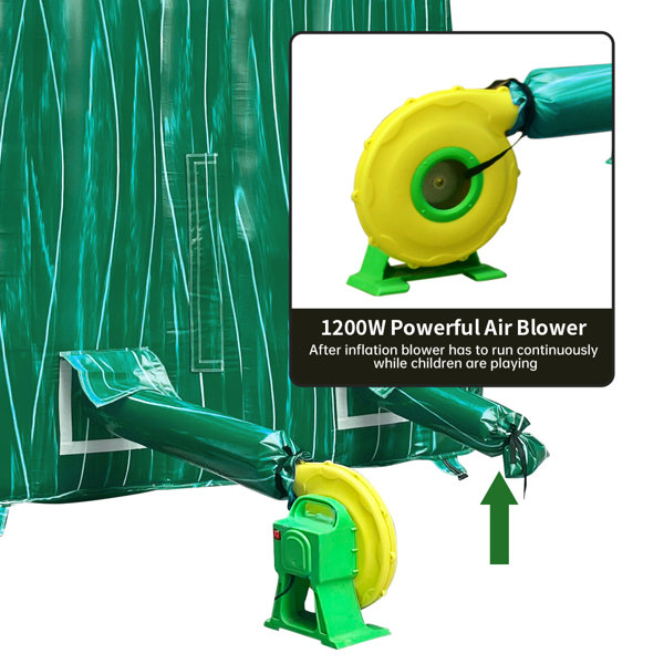 GOOSH 14' x 21' Purple Tropical Commercial Grade Water Slide with ...