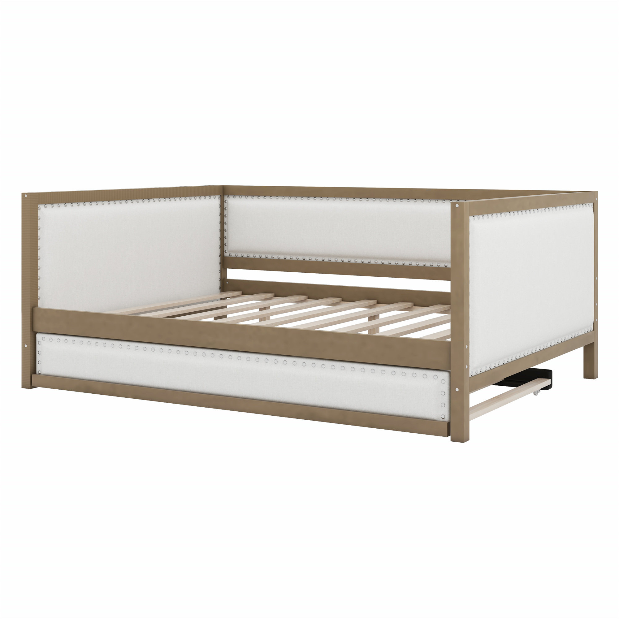 Red Barrel Studio® Full Size Upholstered Daybed With Trundle And ...