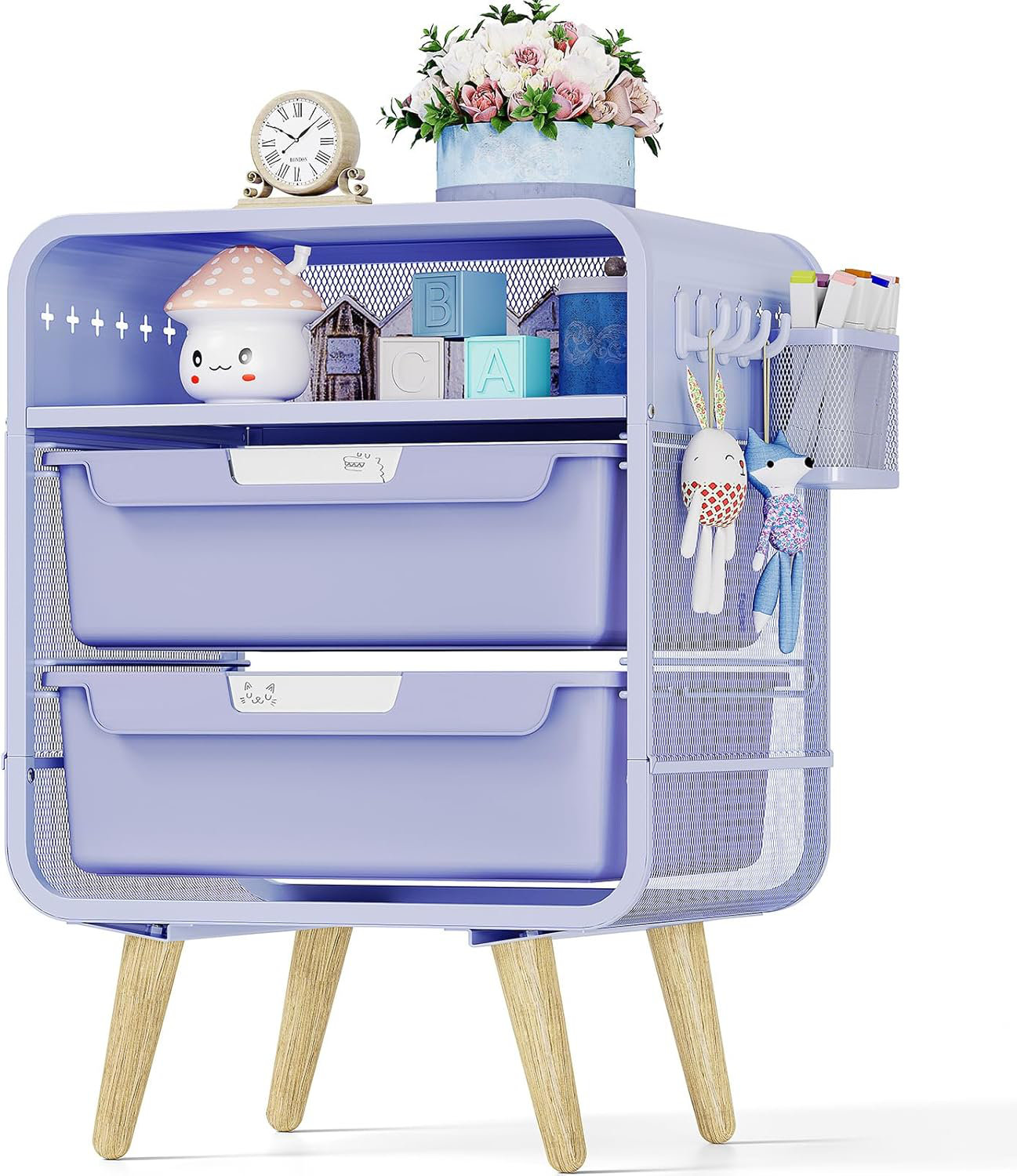 Corrigan Studio® Nightstand With Storage Drawer, Cute End Table, Bedside Table For Bedroom ...