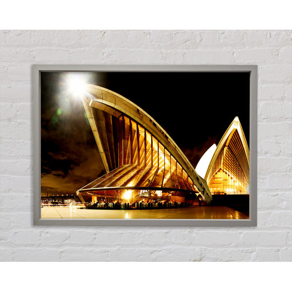 Ebern Designs Opera House Golden Glow by Sydney - Single Picture Frame ...