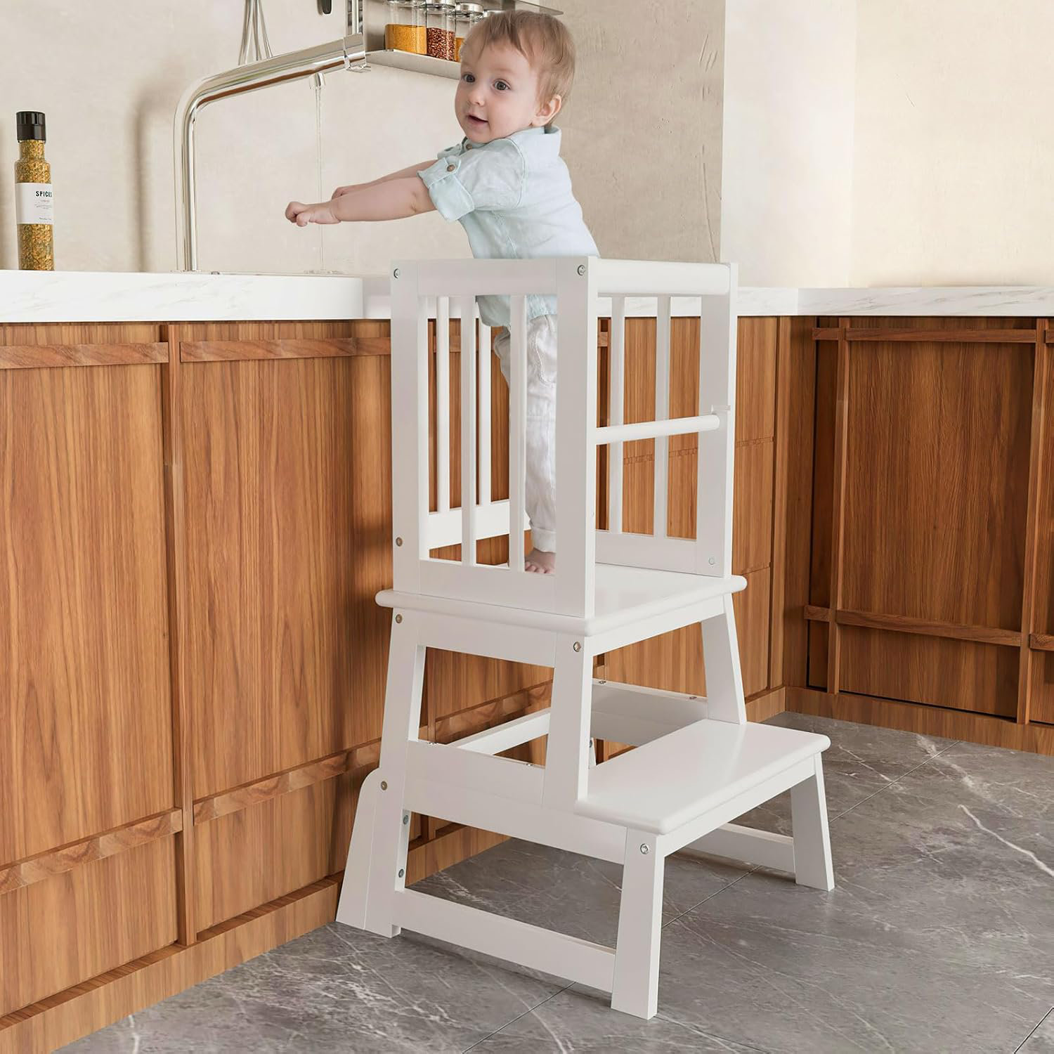 Hokku Designs Kids Kitchen Step Stool, Toddler Montessori Learning ...