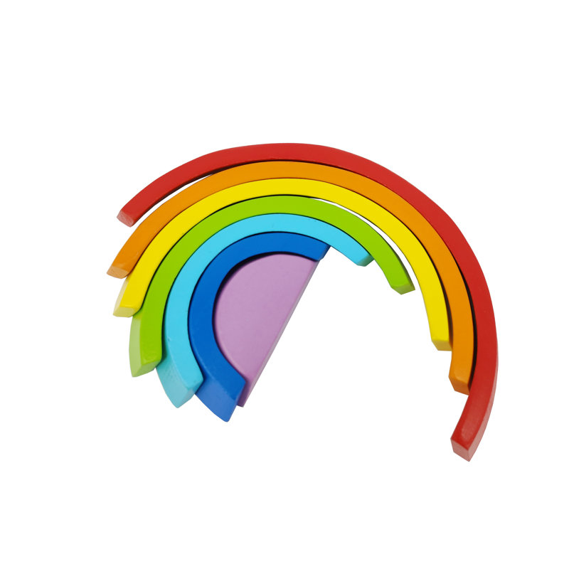 FixtureDisplays Fixturedisplays® Wooden Rainbow Stacking Game Learning ...