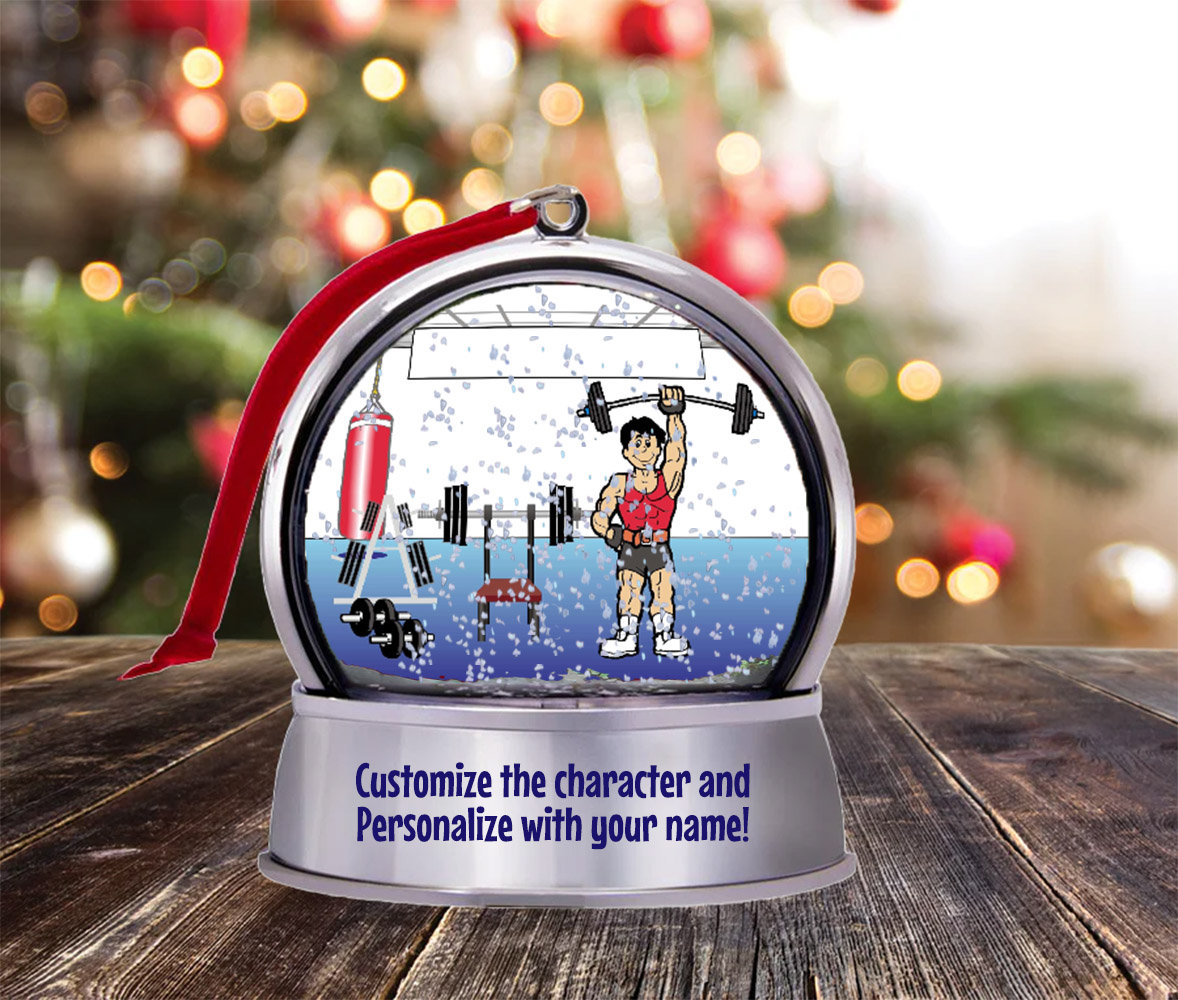 Printed Perfection Personalized Name That Toon Weightlifter - Male Snow ...