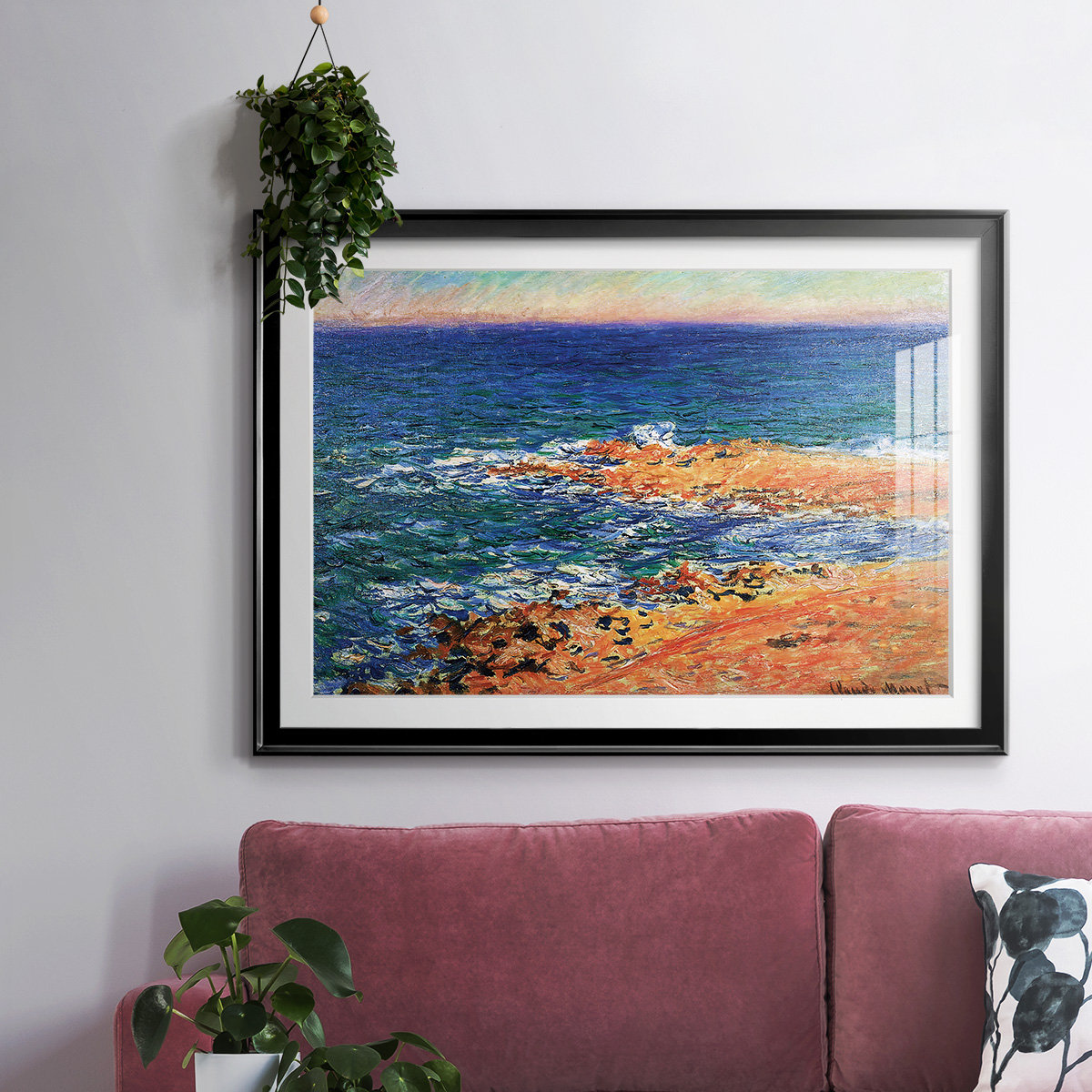 Highland Dunes The 'Big Blue' Sea In Antibes, 1888 Framed On Paper ...