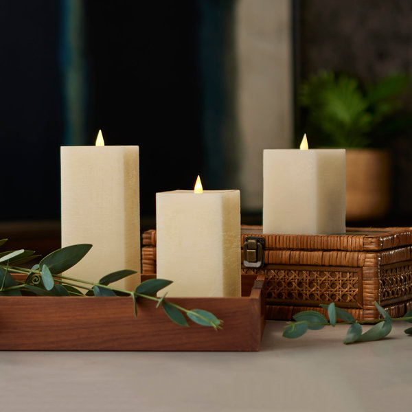Hokku Designs Classic Motion Flameless Square Candle Set | Wayfair