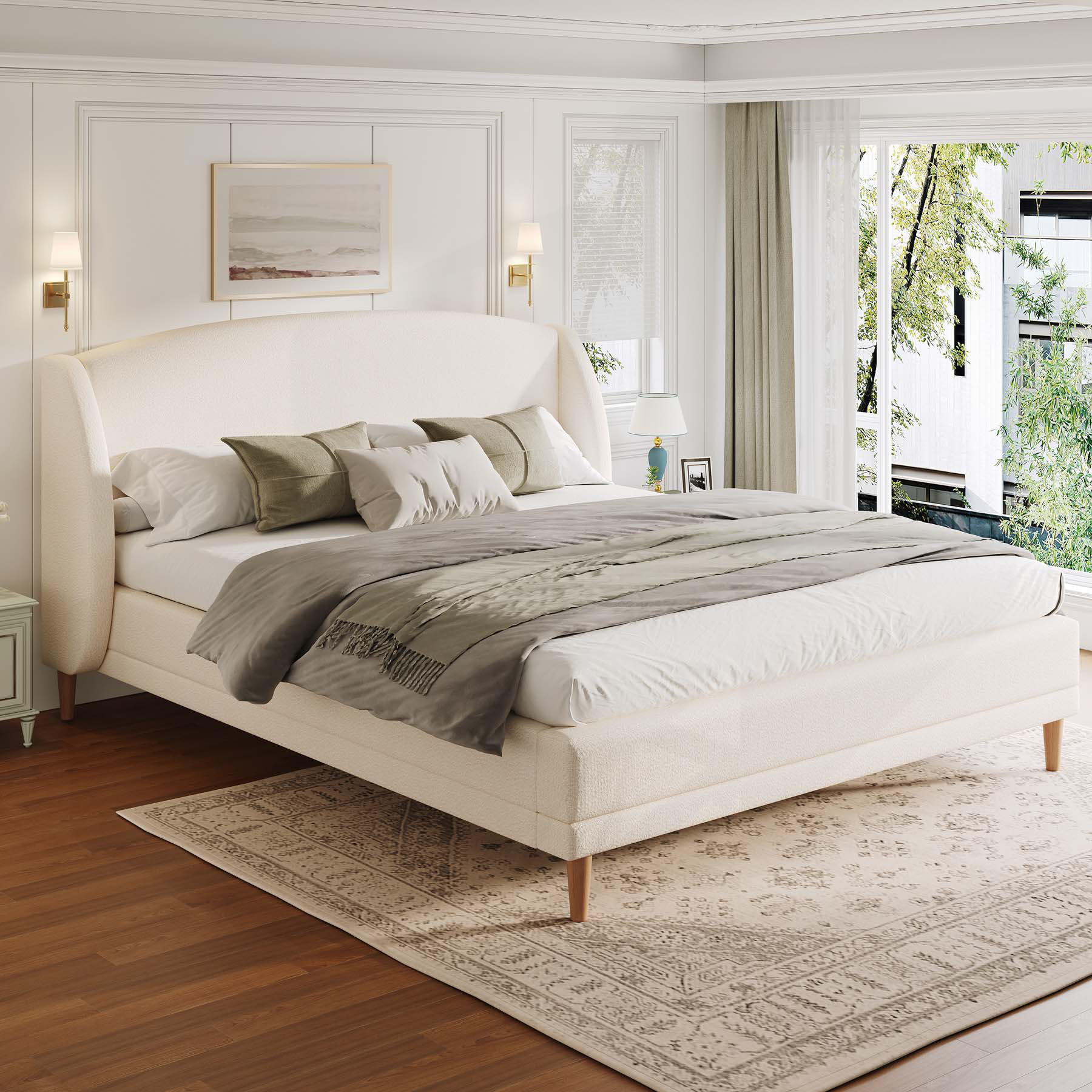 Latitude Run® Luxurious Platform Bed with Stylish Headboard for Modern ...