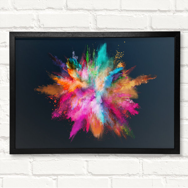 Latitude Run Explosion Of Paint Rainbow - Closed Corner Frame Print on ...