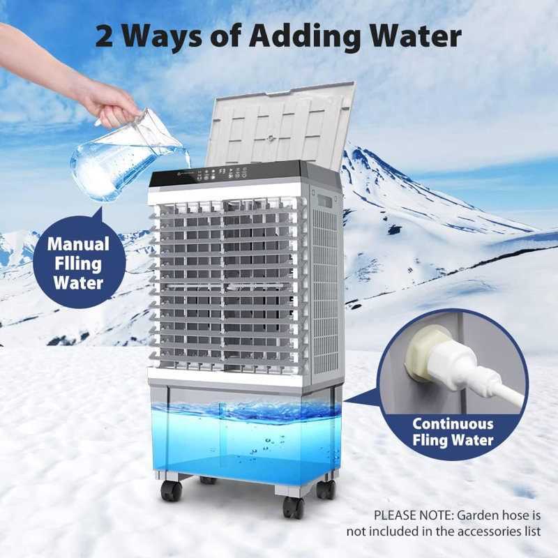 LIFEPLUS Portable Evaporative Air Cooler 1800 CFM with Remote Control ...