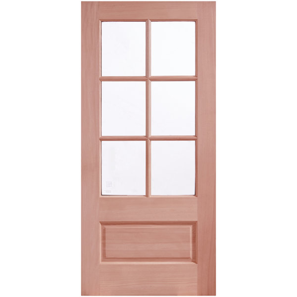Waydoor 6 Lites Mahogany Front Wood Door & Reviews | Wayfair