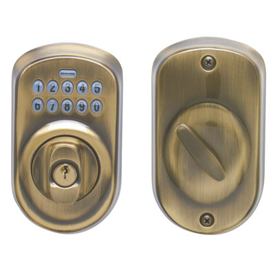 Schlage Plymouth Single Cylinder Keyless Electronic Deadbolt | Wayfair