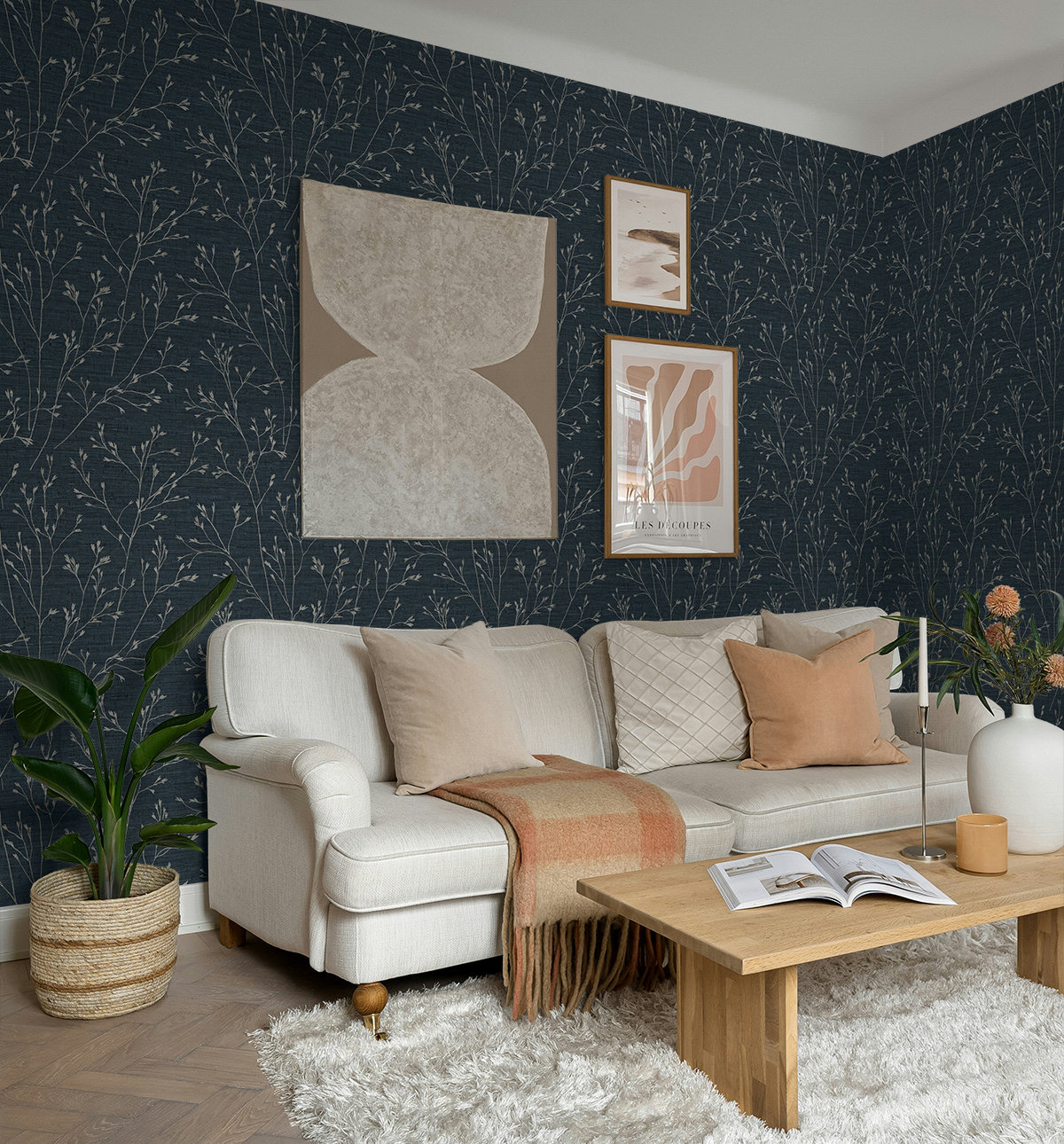 Lark Manor™ Designs Ash Withington Branch Embossed Vinyl Unpasted ...