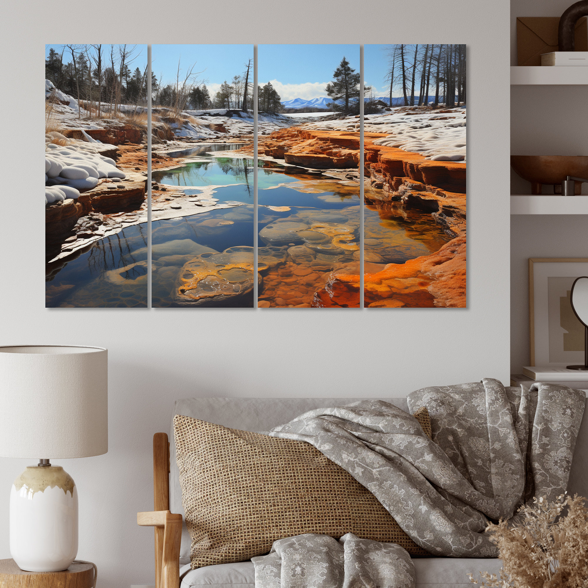 Design Art Geyser Geothermal Wonder Pastoral - Landscapes Wall Decor ...