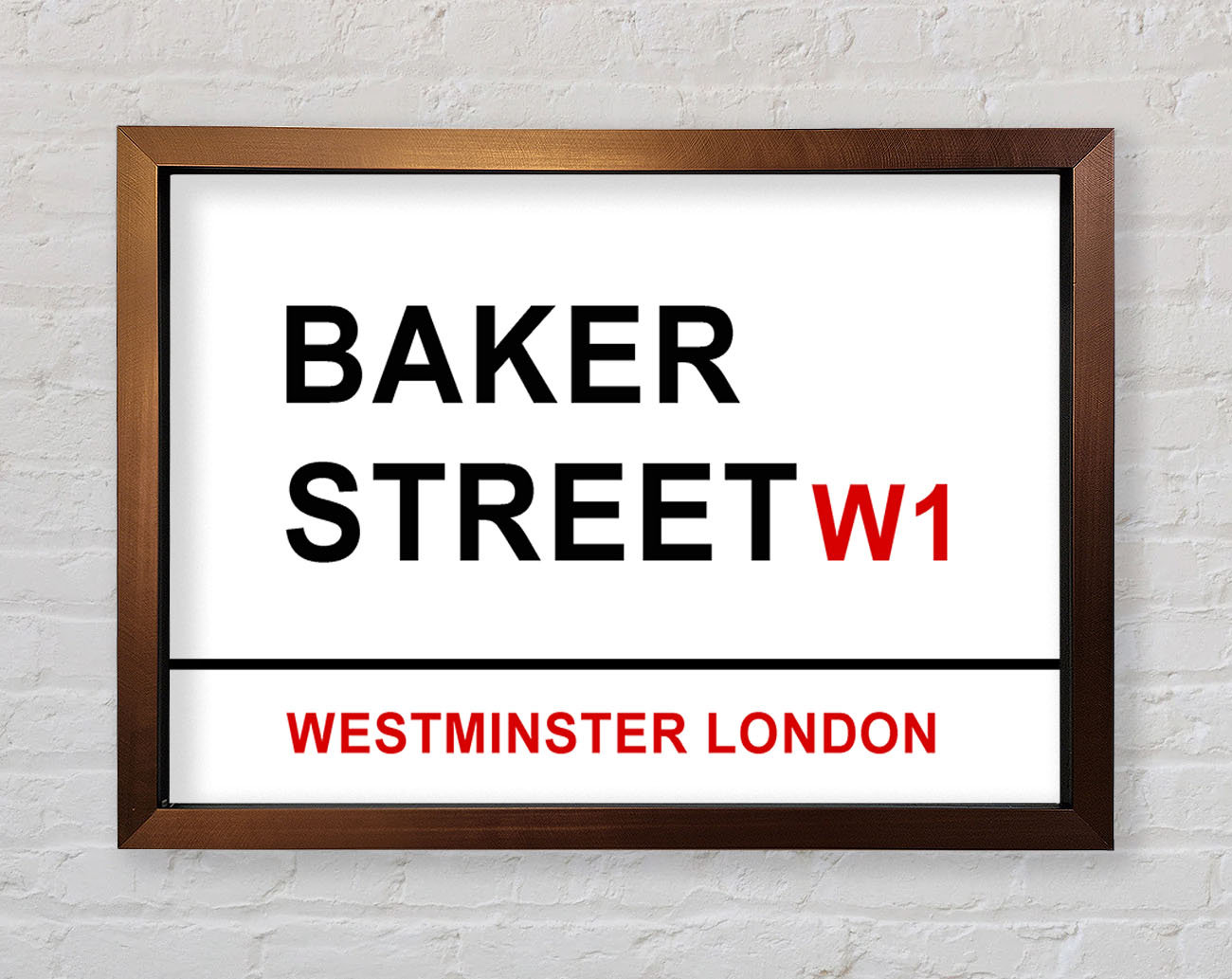 Bright Star Baker Street Signs - Single Picture Frame Art Prints ...