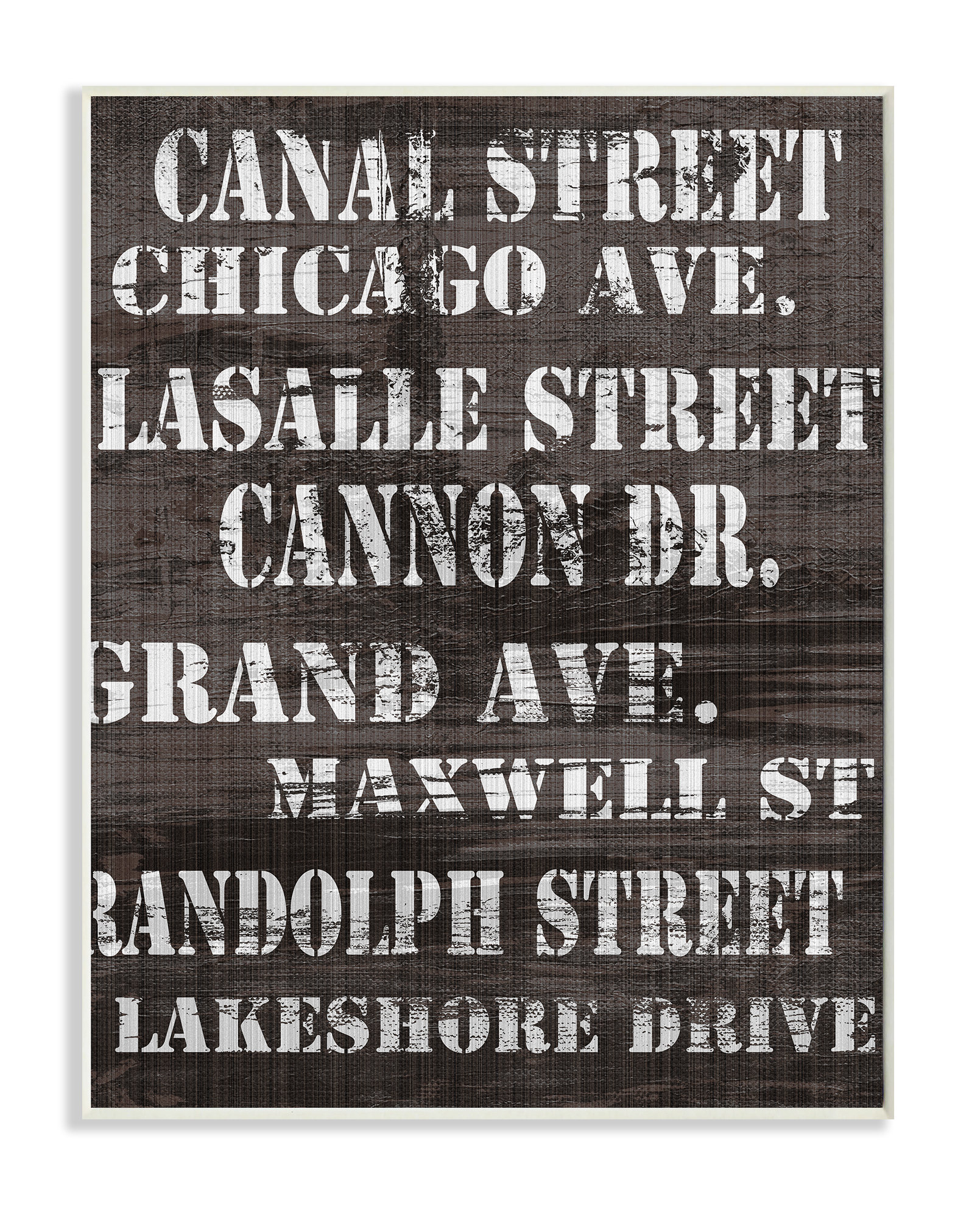 Stupell Industries 'Canal Street Distressed Chicago Streets' - Textual ...