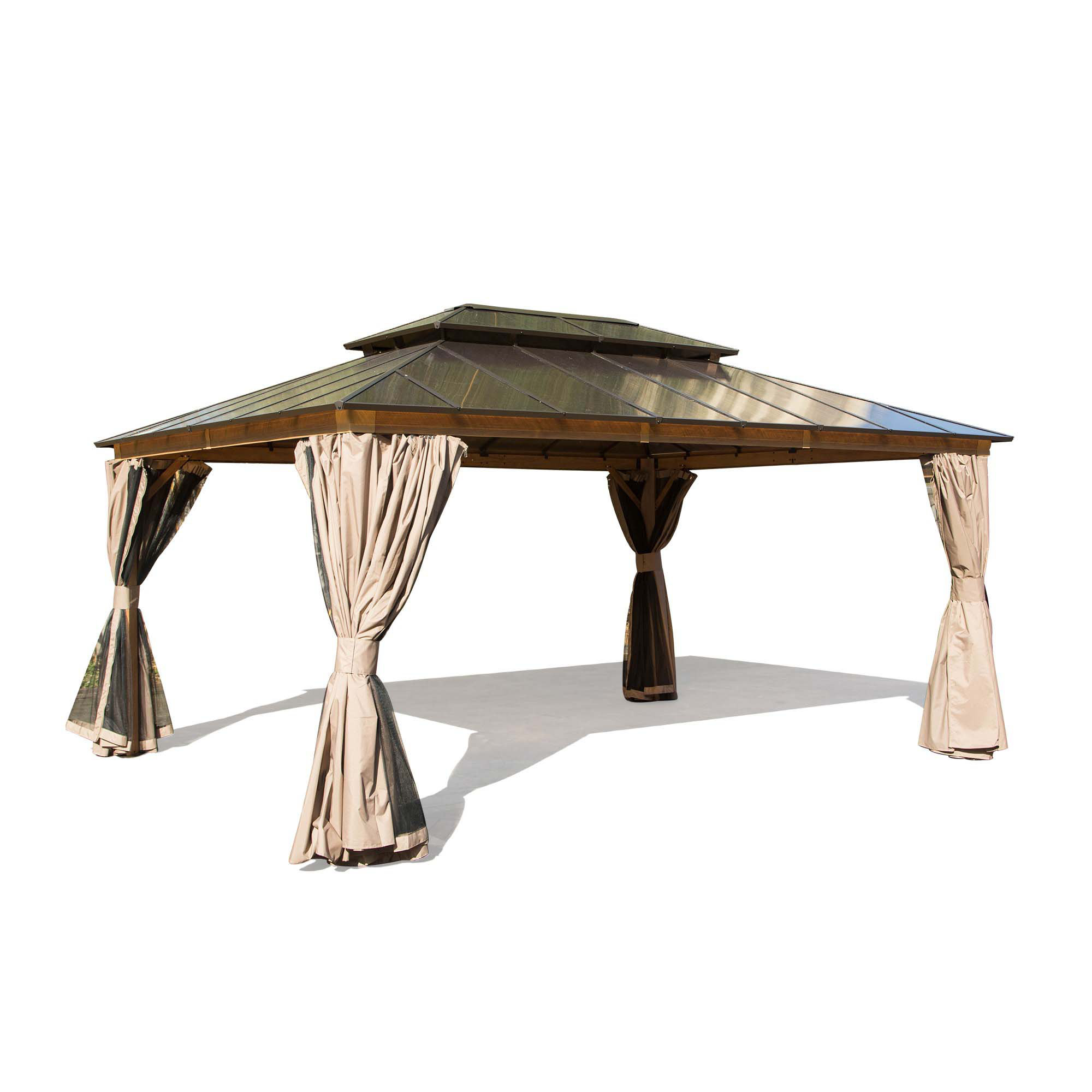 Greenhome Trade 12X16ft Hardtop Gazebo, Permanent Outdoor Gazebo With ...