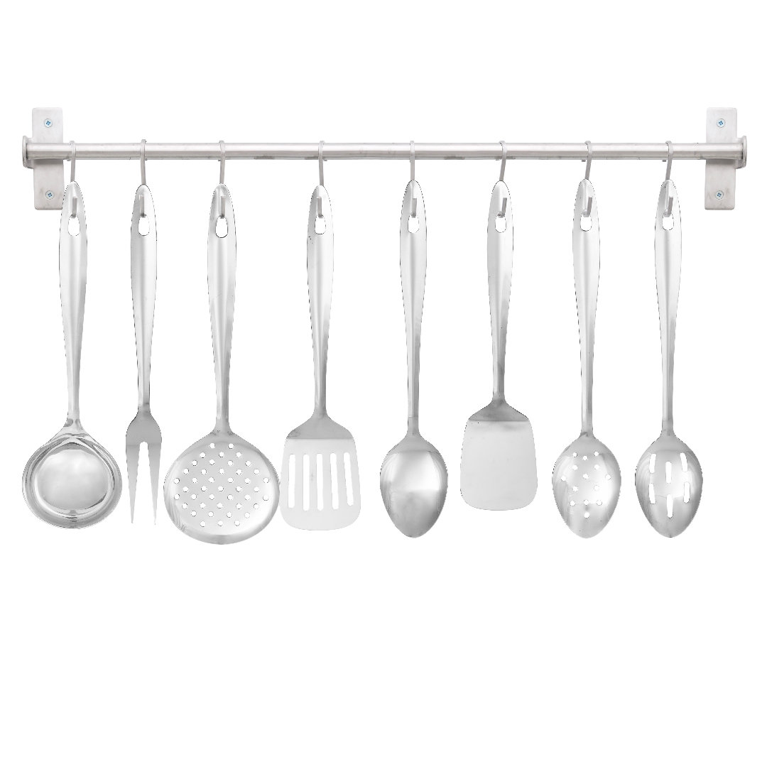 Lexi Home Sleek Stainless Steel Kitchen Cooking Utensil Set - Wayfair ...