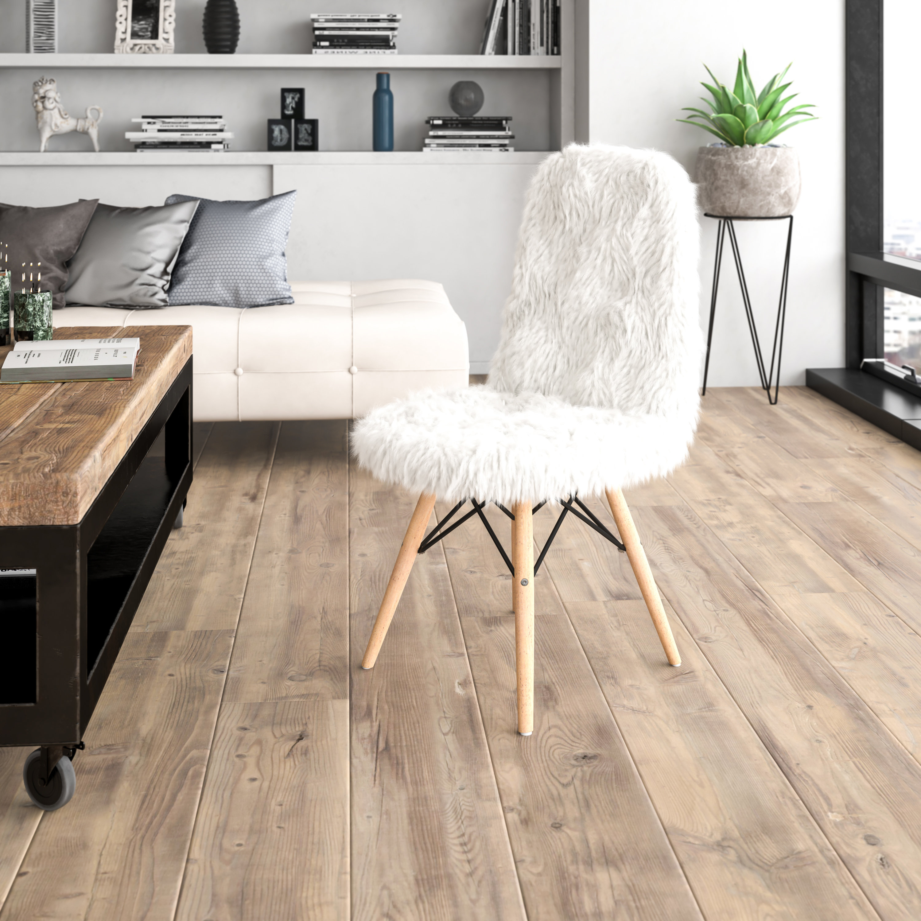 George Oliver Ibhidh Shaggy Dog Accent Chair - Dorm Chair & Reviews ...